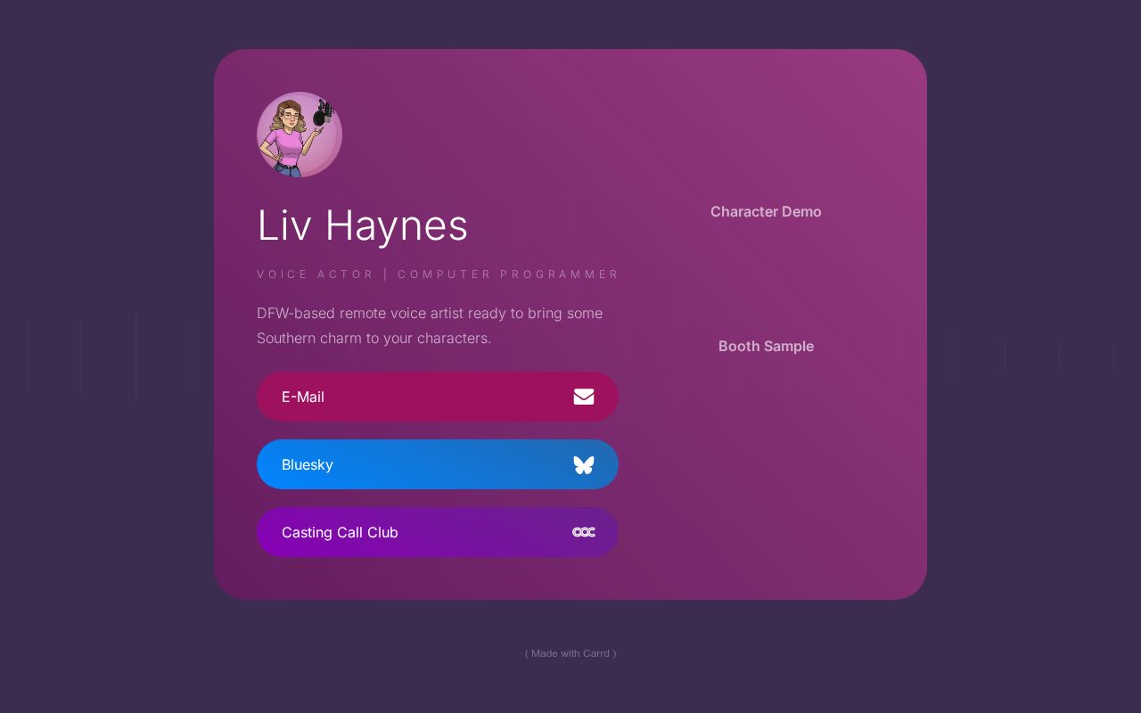 Liv Haynes | Voice Actor